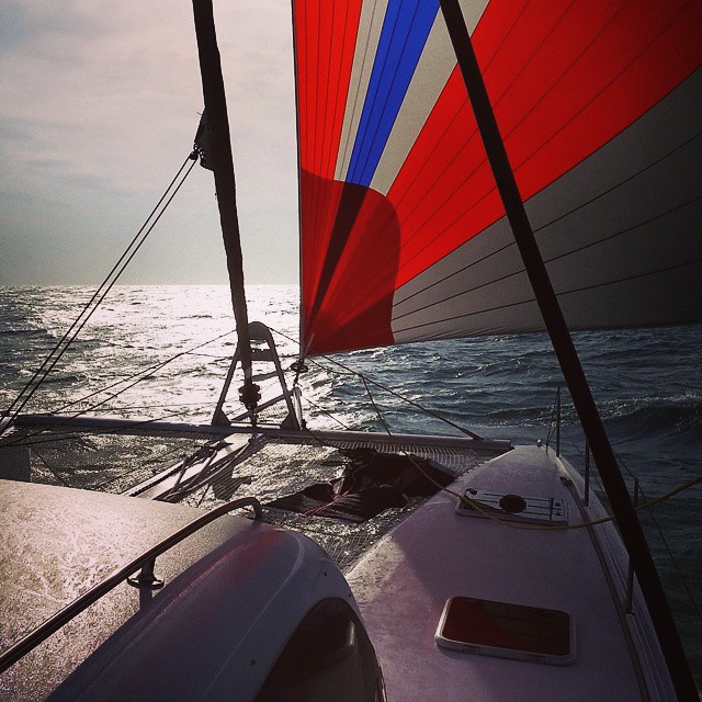 Davali’s sea trials begin, Code D sail looking awesome! | s/v Davali